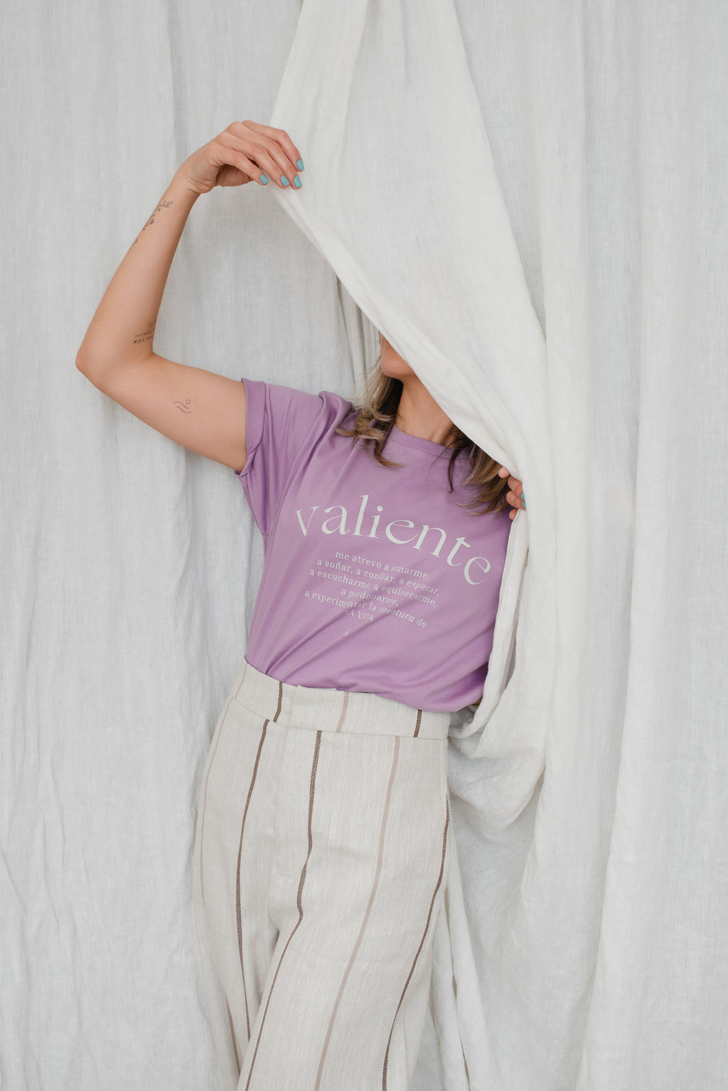 Playera Valiente Lavanda